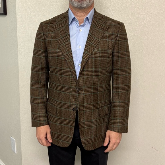 Kiton | Suits & Blazers | Kiton Brown Checkered Blazer | Poshmark